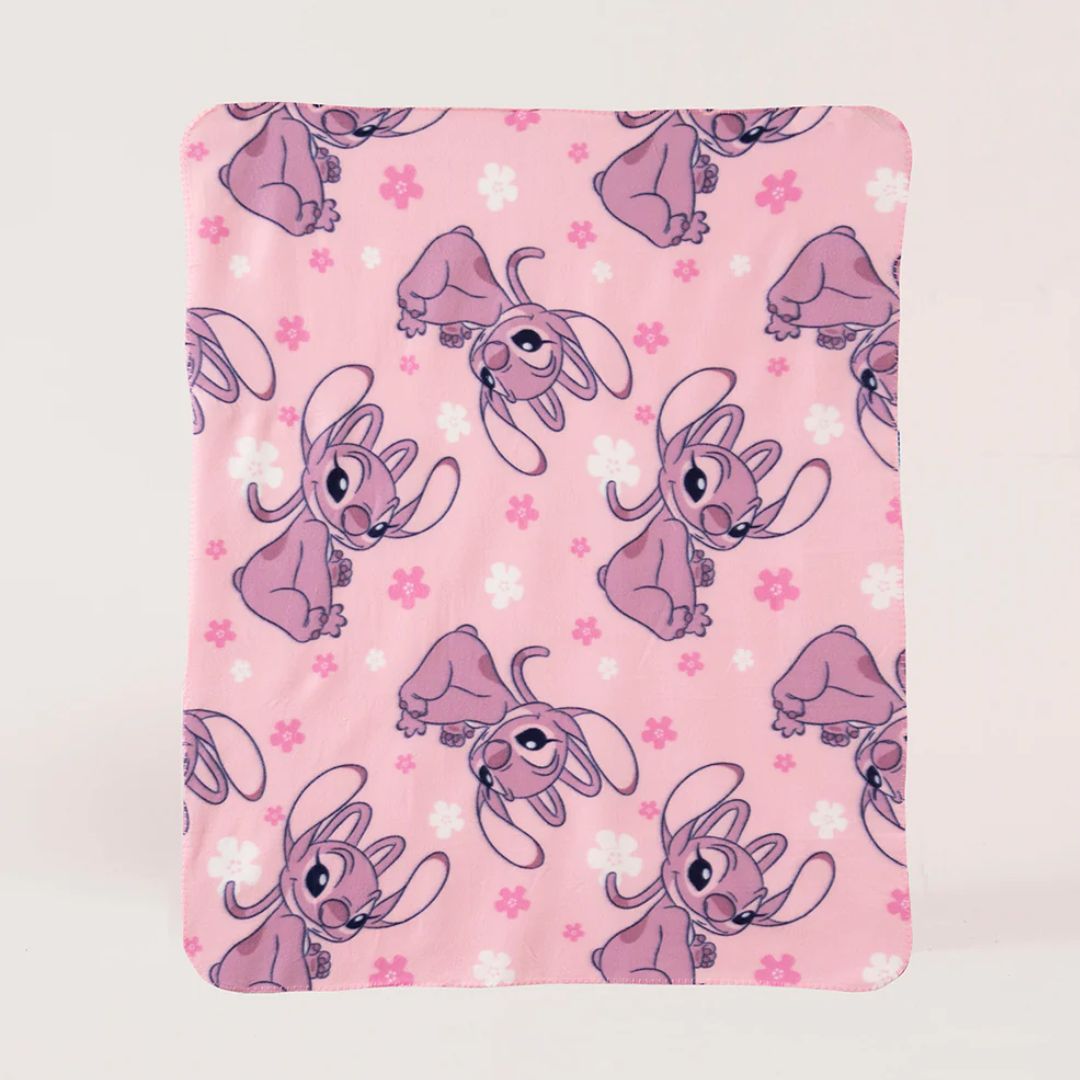 Manta Polar 115x130 cm Disney Stitch Angel Pink – Importaciones CMF